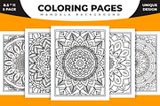 Mandala coloring page bundle vector