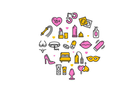 Intim Round Design Icons, an Outline Icon by Vector and Templates