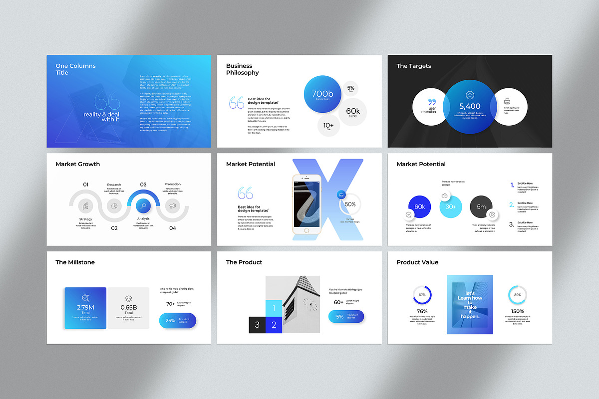 The X - Powerpoint Template, a Presentation Template by creathrivestudio
