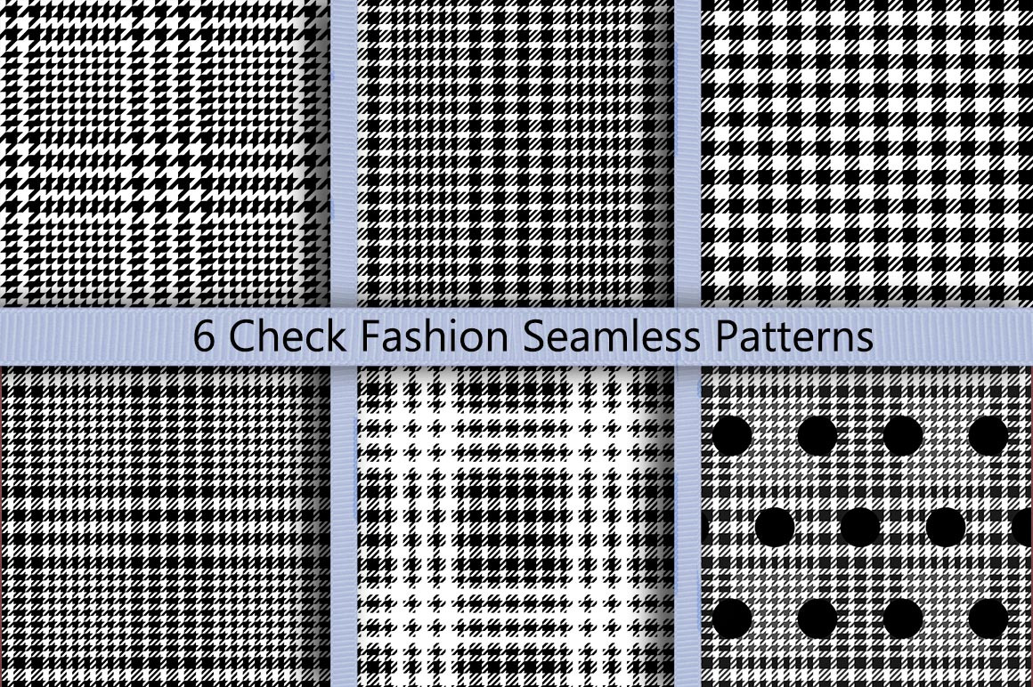 6 Check Seamless Patterns | Graphic Patterns ~ Creative Market