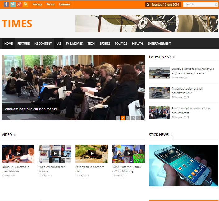 Times - News & Magazine Template, a Websites & App Template by JoomlaUX