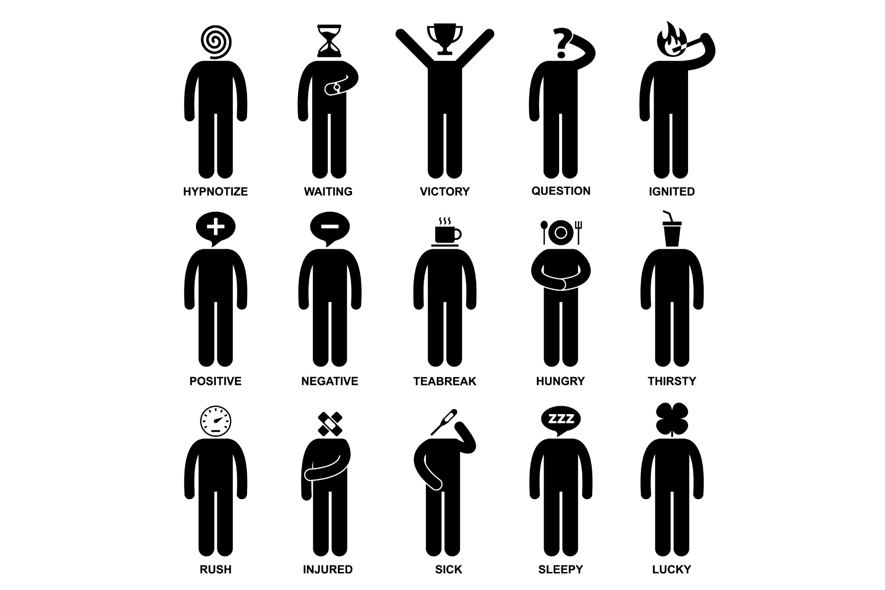 Man Emotion Feeling Expression Icons | Icons ~ Creative Market