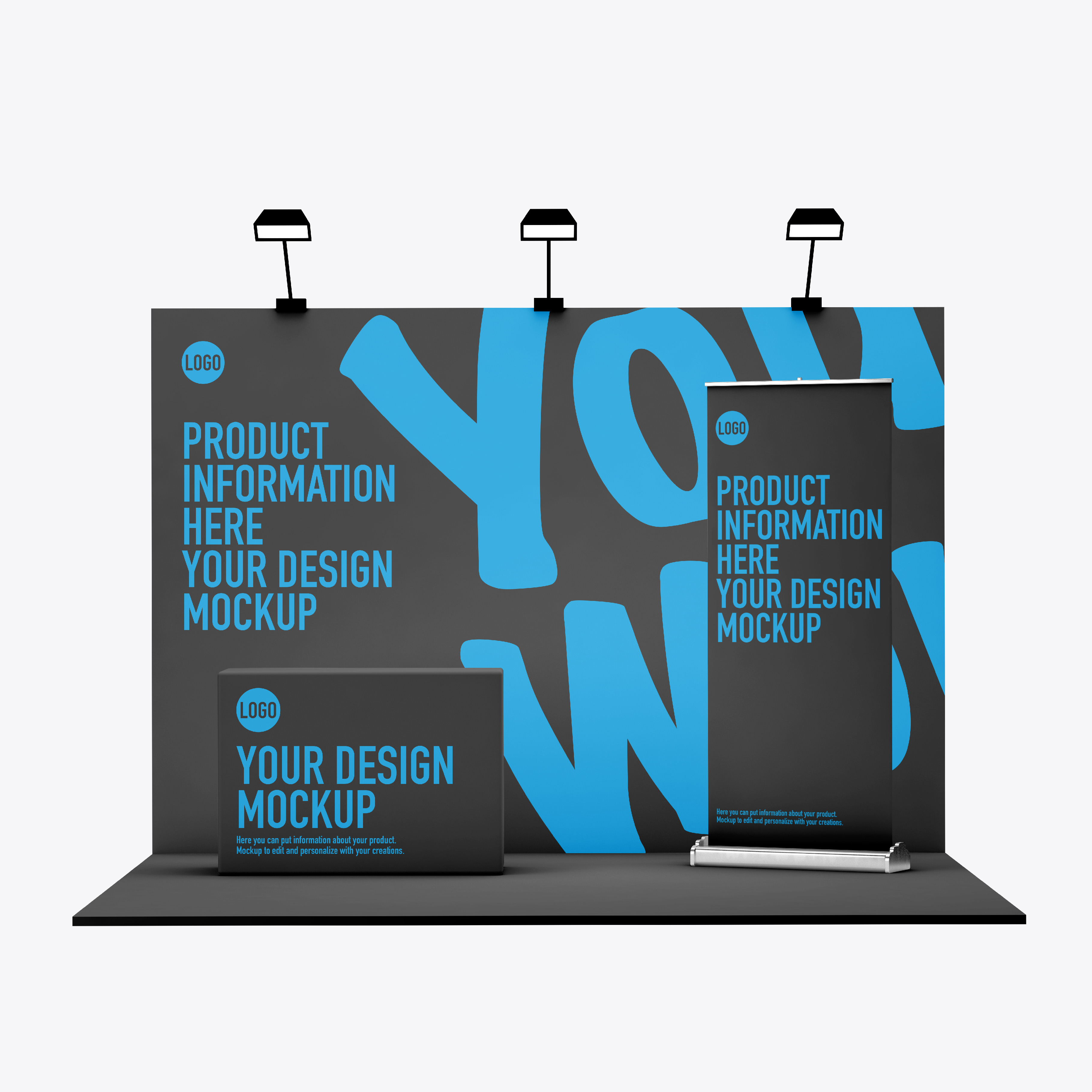 Event stand mockup, a Product Mockup by OSORIOartist