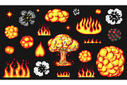Nuclear explosion. Pixel art 8, a Texture Graphic by Arthur Balitskiy