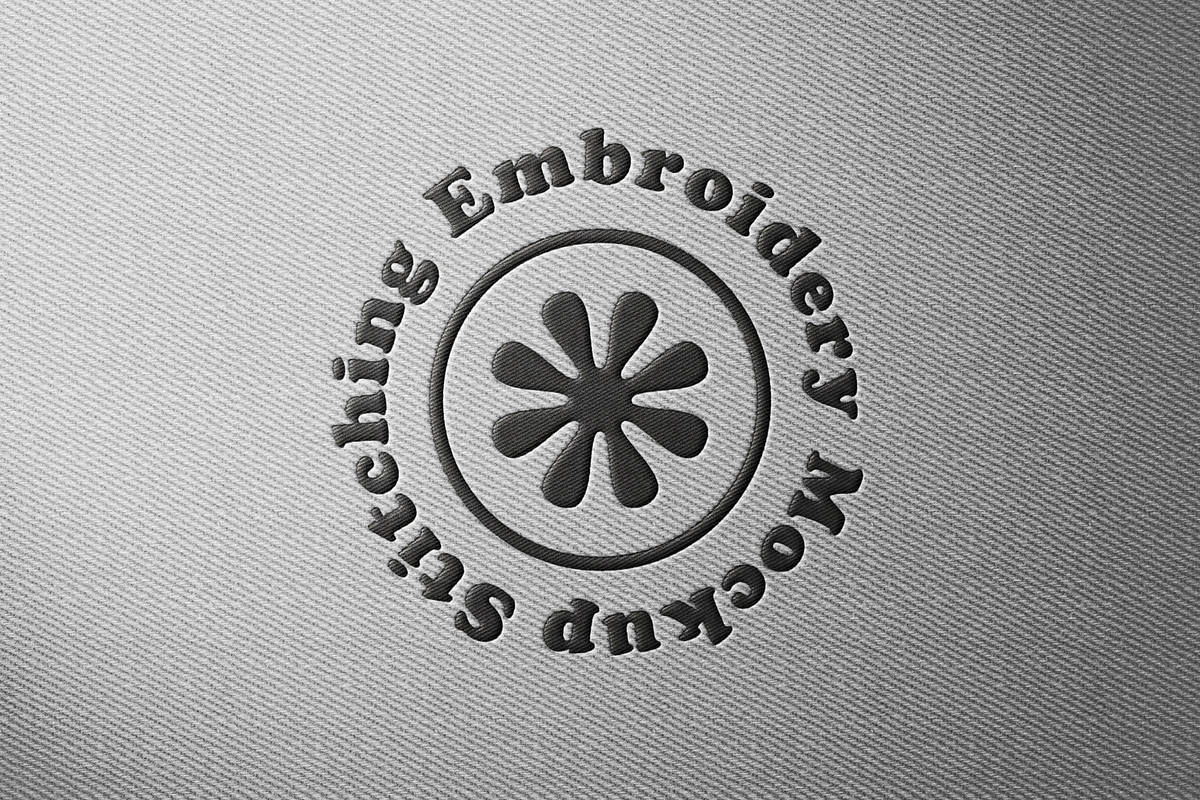 Black Stitching Embroidery Mockup, a Mockup by Design Squad