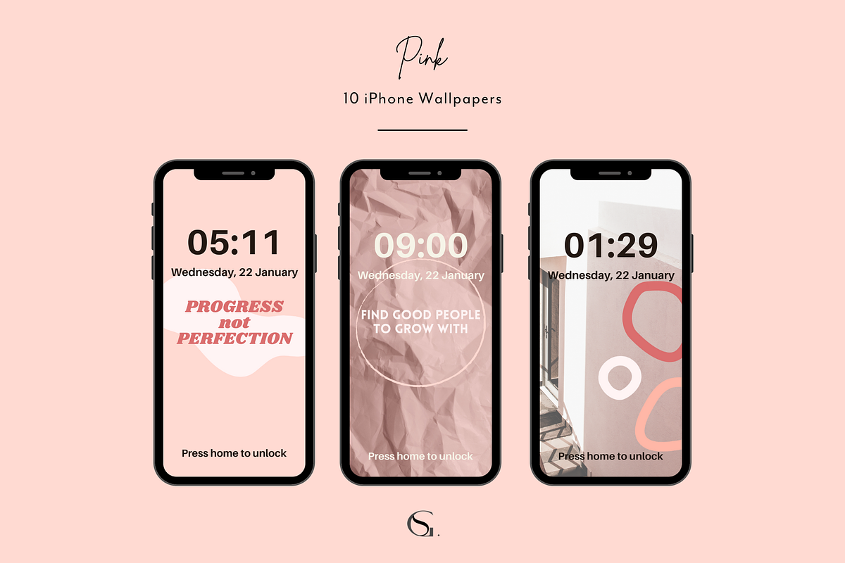 10 Pink Iphone/Android Wallpaper | Creative Market
