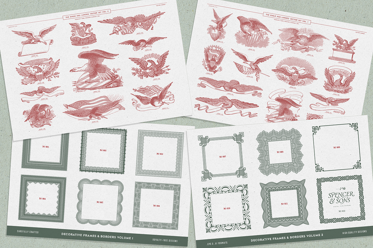 S&S National Currency Font Bundle, a Font by Spencer & Sons Co.