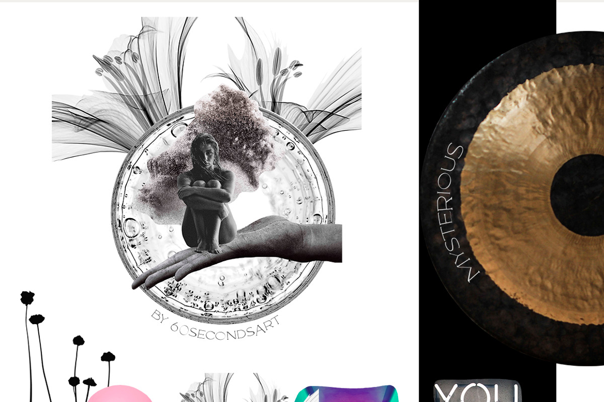 Mysterious collage creator Cuts, an Object Graphic by 60secondsArt