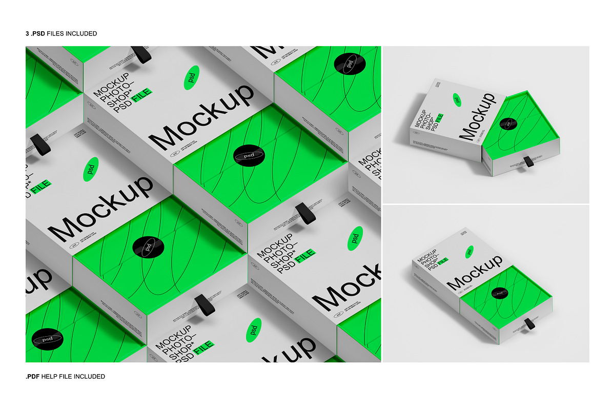 Paper Box Mockup Set (3 PSD)