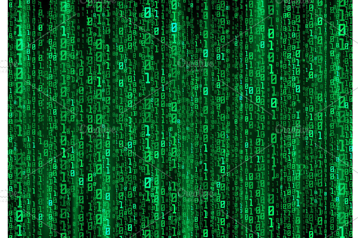 Digital stream data, matrix, a Technology Illustration by Vector Tradition