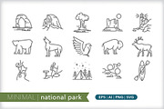 National Park icon set | Creative Market