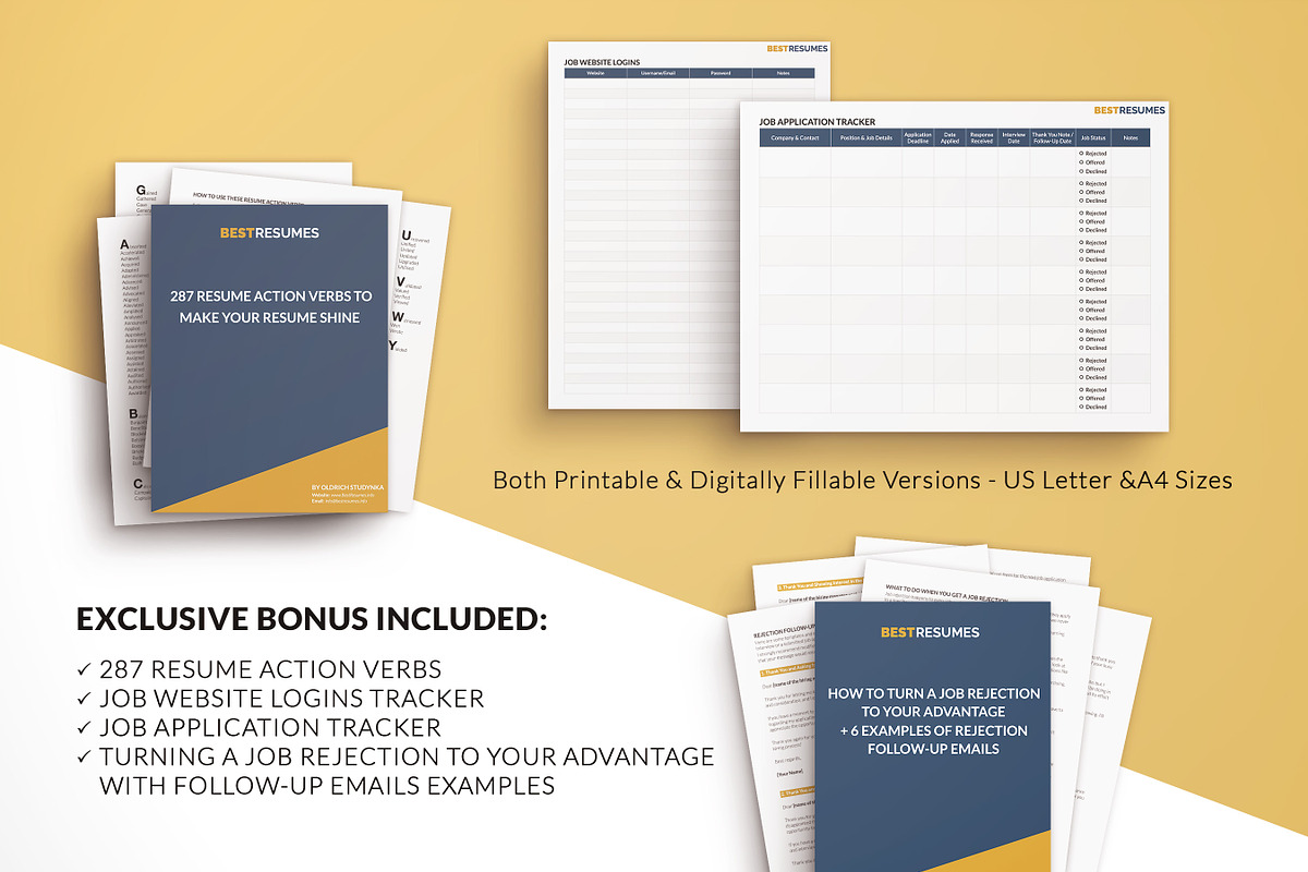 Professional ATS CV Template Minimal | Creative Market