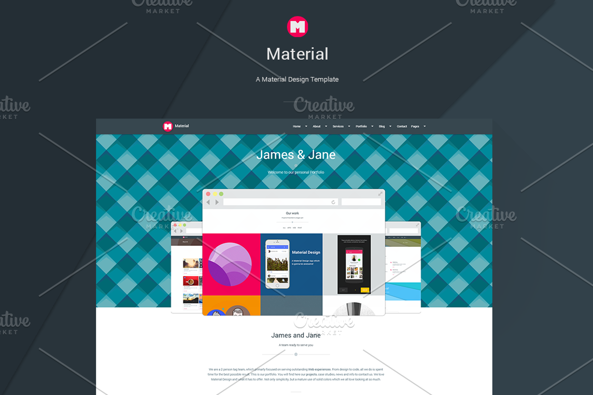 Material - Material Design Template, a Websites & App Template by Andrewch