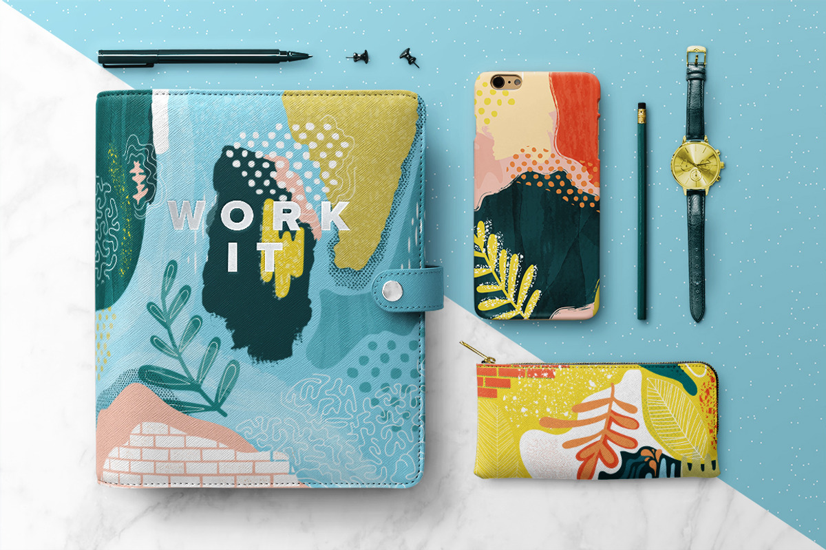 Collage Art Patterns, a Pattern Graphic by Anugraha Design