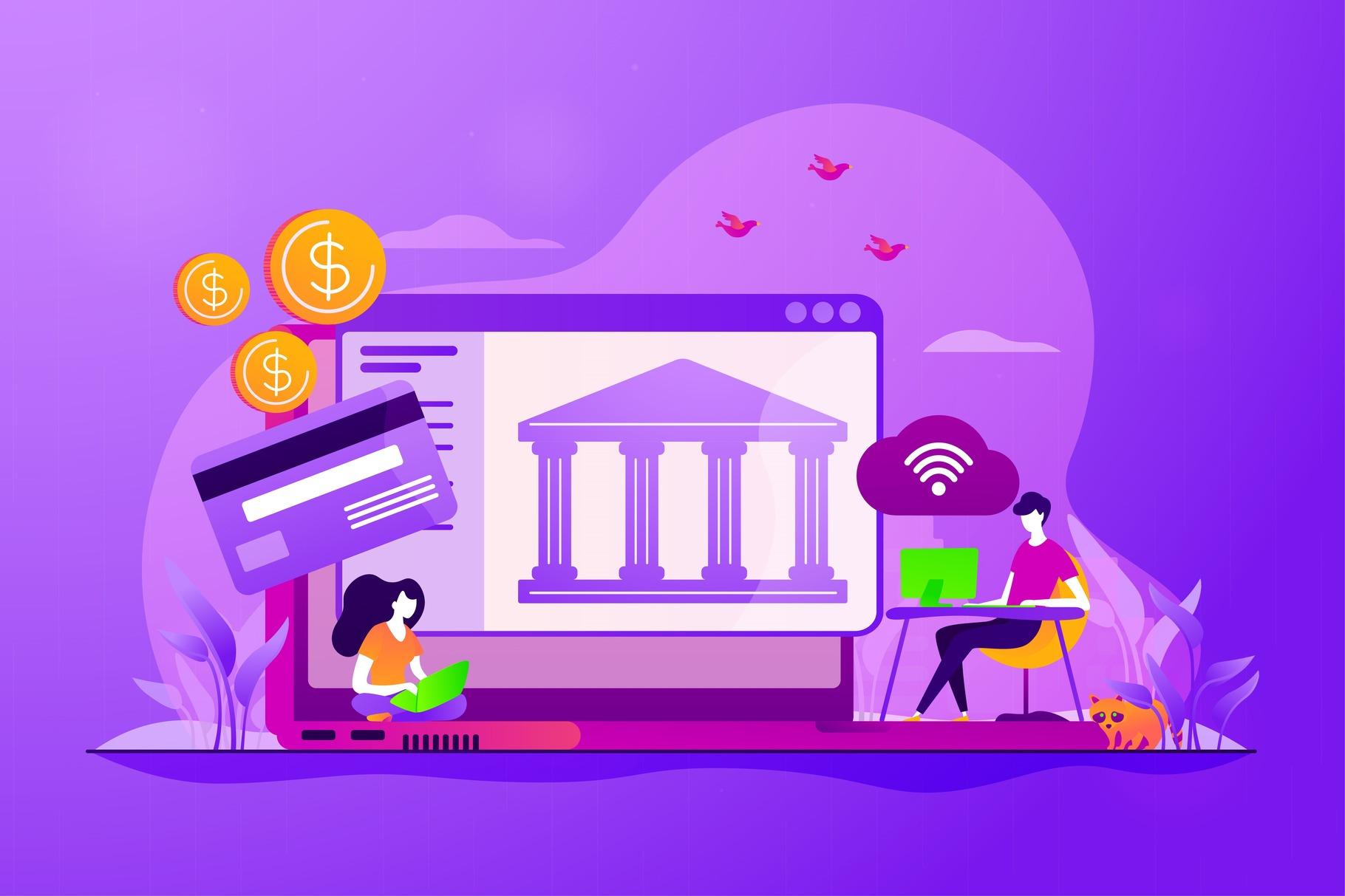 Open banking platform concept vector, a Finance Illustration by Visual ...