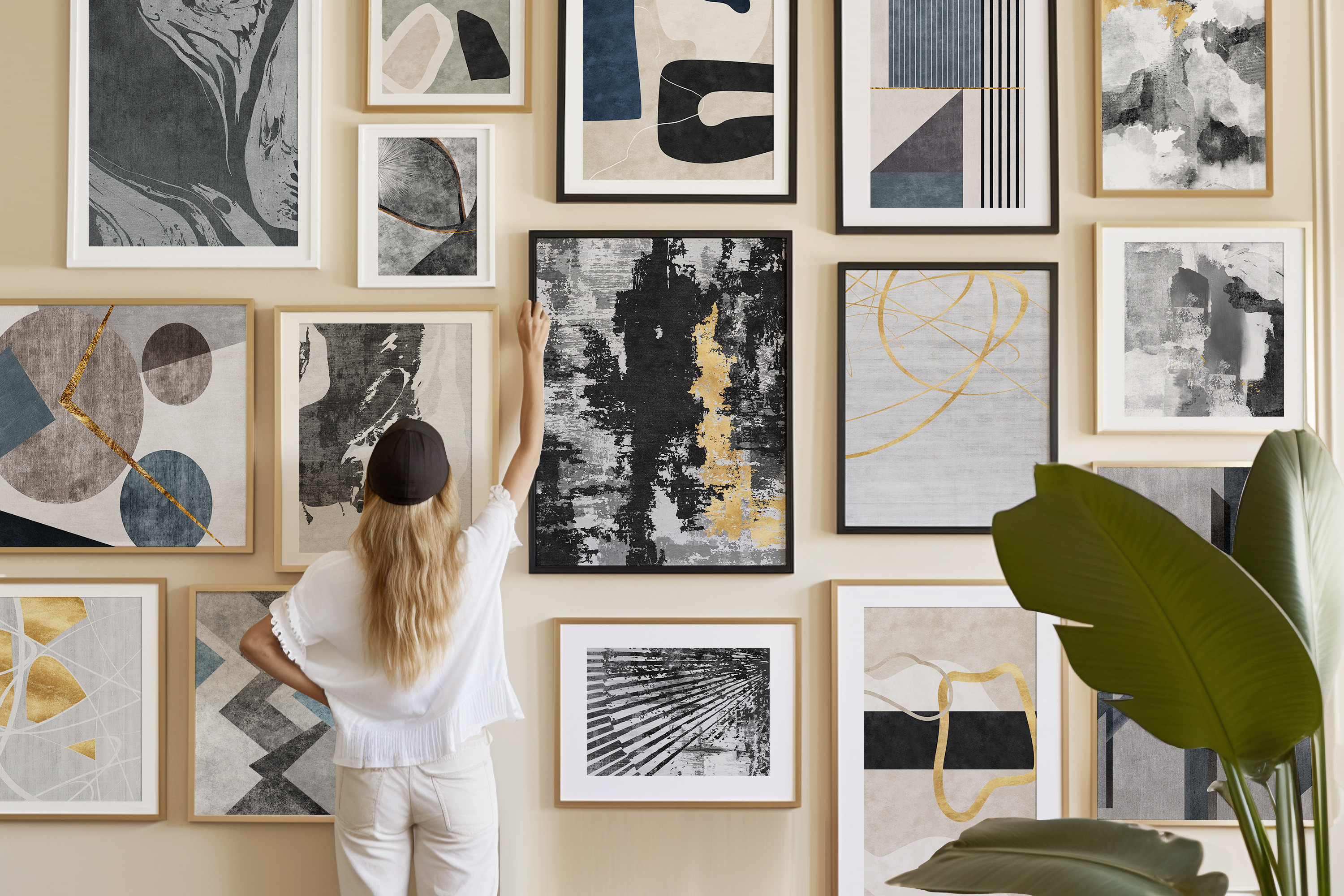 black abstract poster