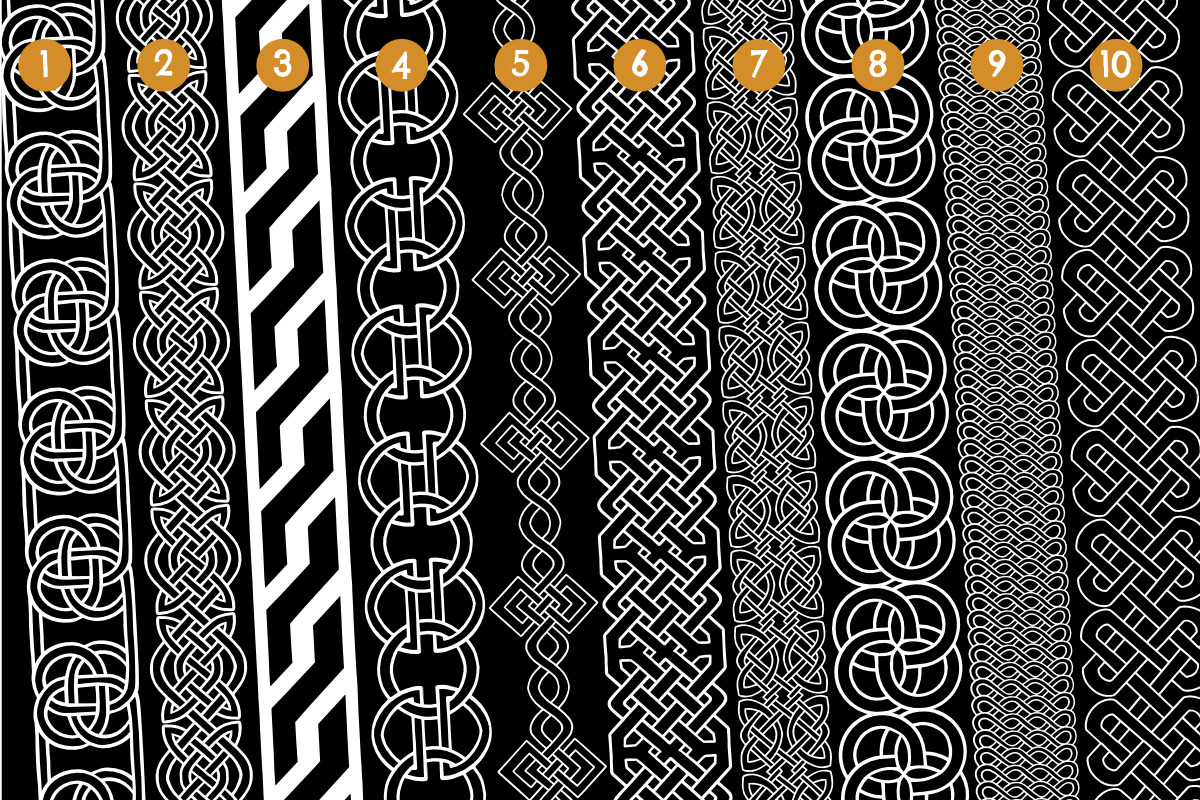 10 Viking Pattern Stamp Brush For Procreate