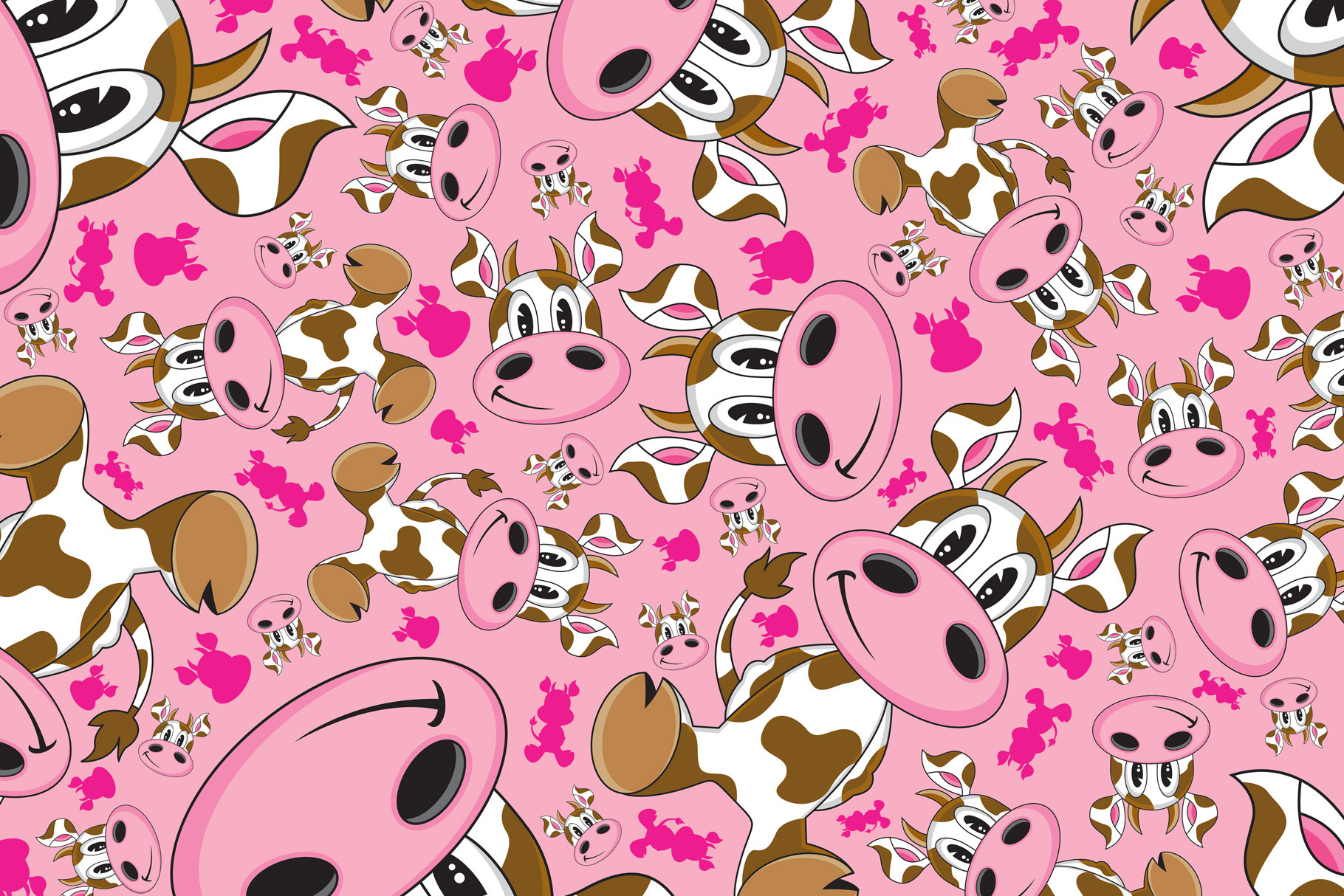 Cartoon Cow Pattern, an Animal Illustration by Mark Murphy Creative
