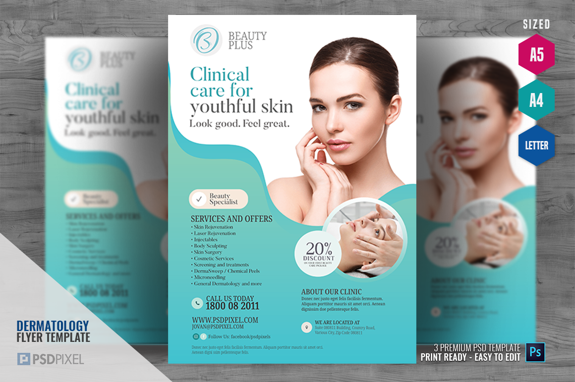 Cosmetic Skin Care Flyer, a Flyer Template by PSDPixel