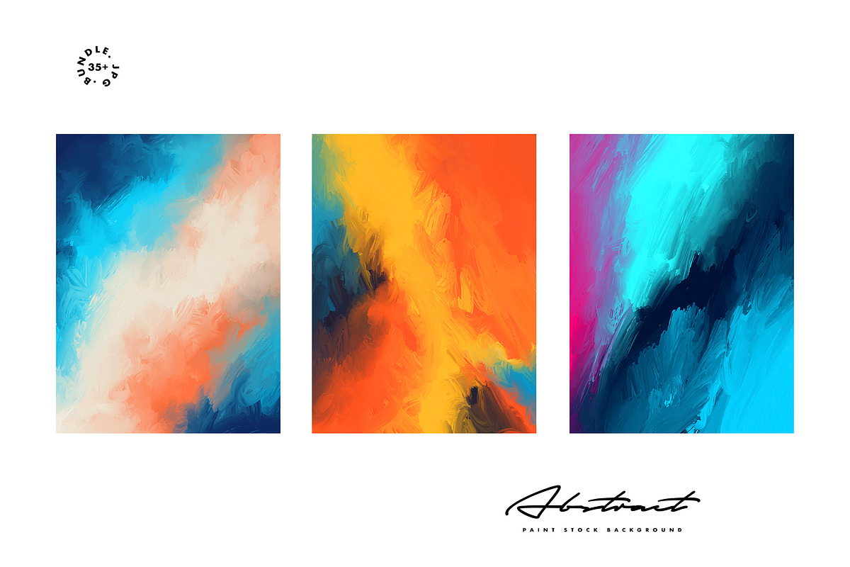 35+ Abstract Paint Background Bundle, a Texture Graphic by freeject.net