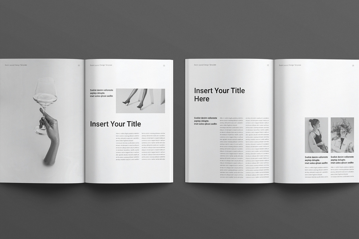Digital Book Layout Design Template, a Magazine Template by E-Type
