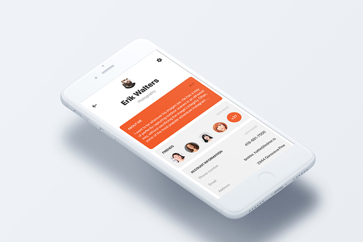 Profile Mobile App UI Kit, an App Template by hoangpts