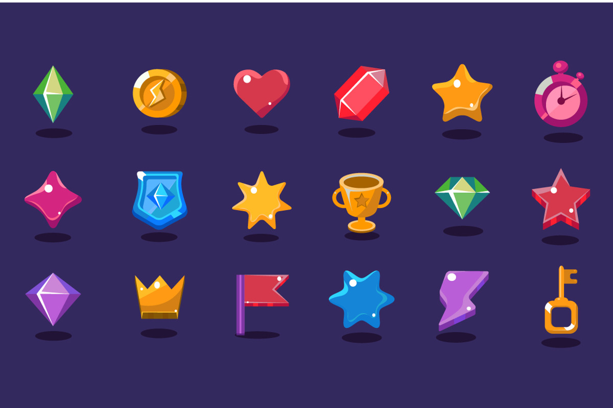 Game resources icons, a Technology Illustration by TopVectors