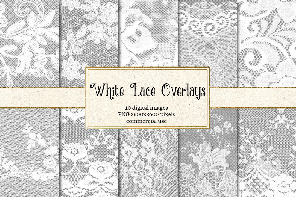 White Lace PNG Overlays, a Graphic by Digital Curio