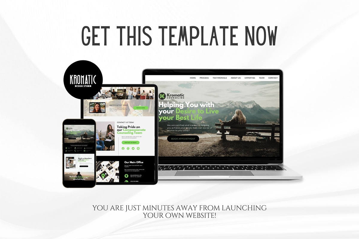 Counseling Canva Website Template