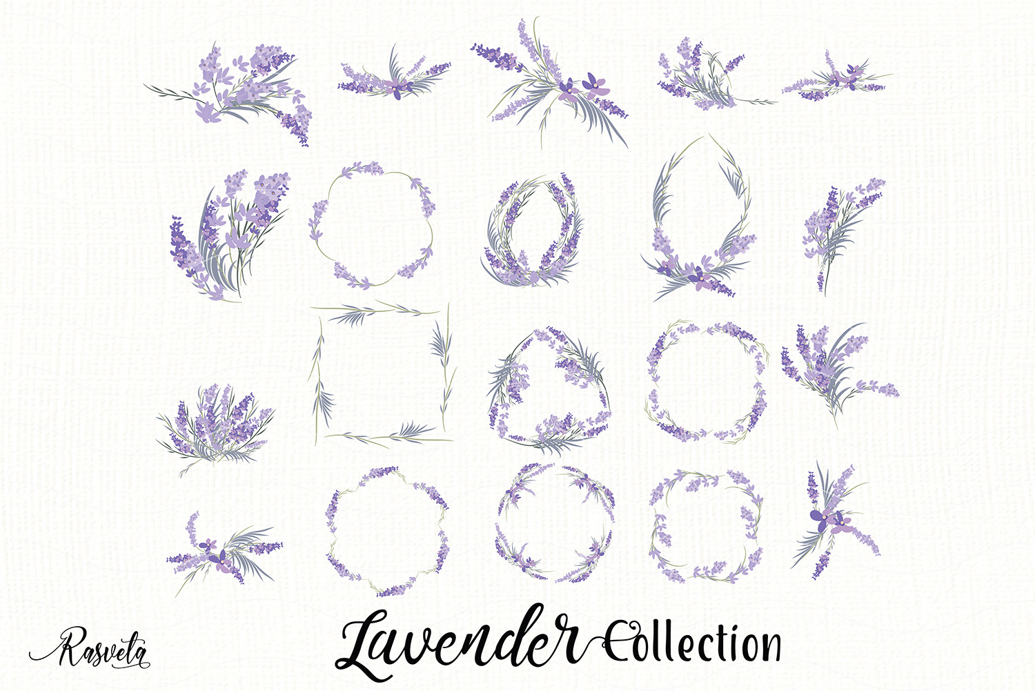 Lavender Plant Flowers Clipart, a Decorative Illustration by Rasveta