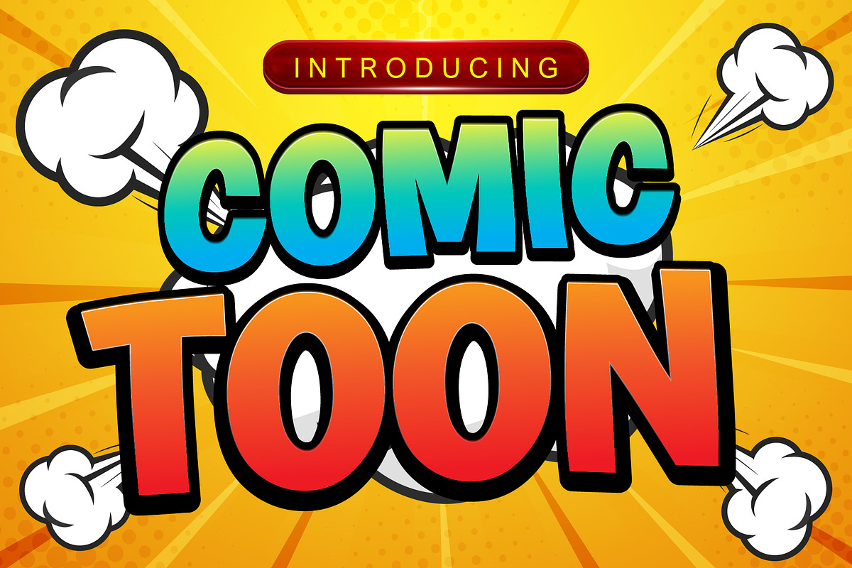 Comic Toon Fonts, a Font by Fox7 By Rattana