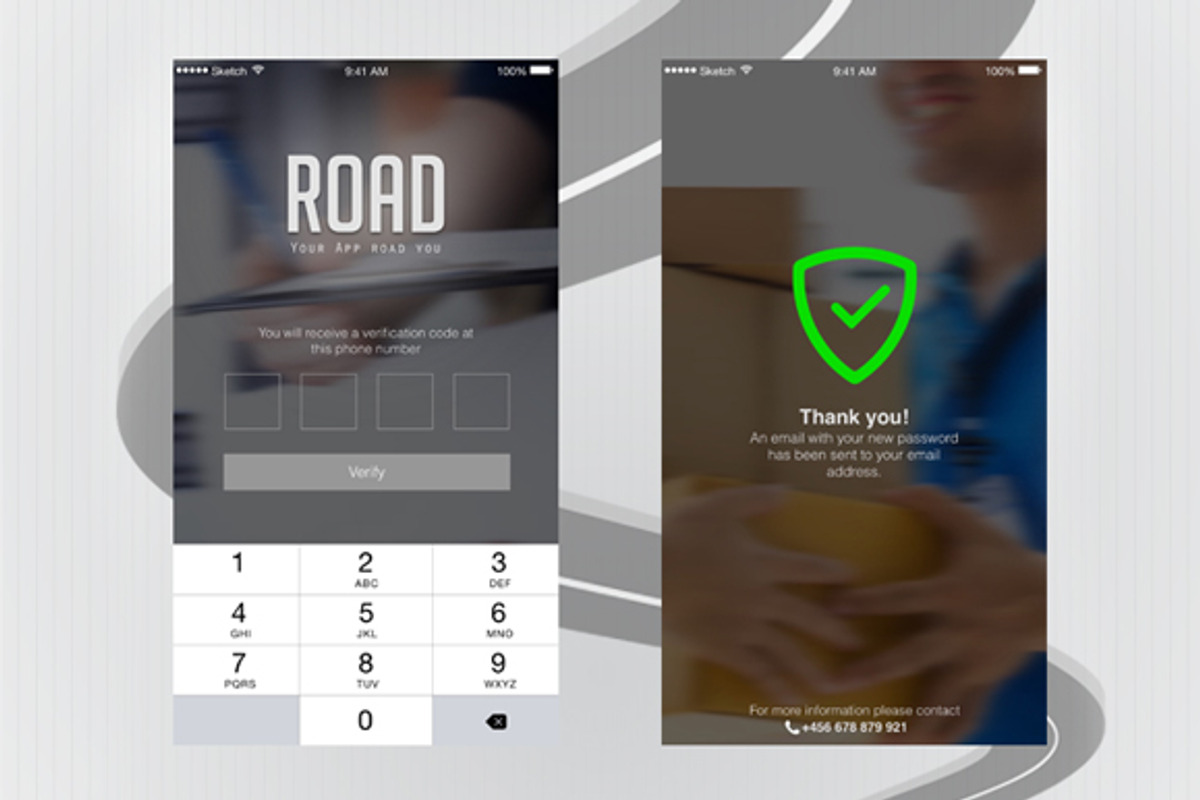 ROAD Mobile App UI Kit, an UI Kit Template by UIUX Halim