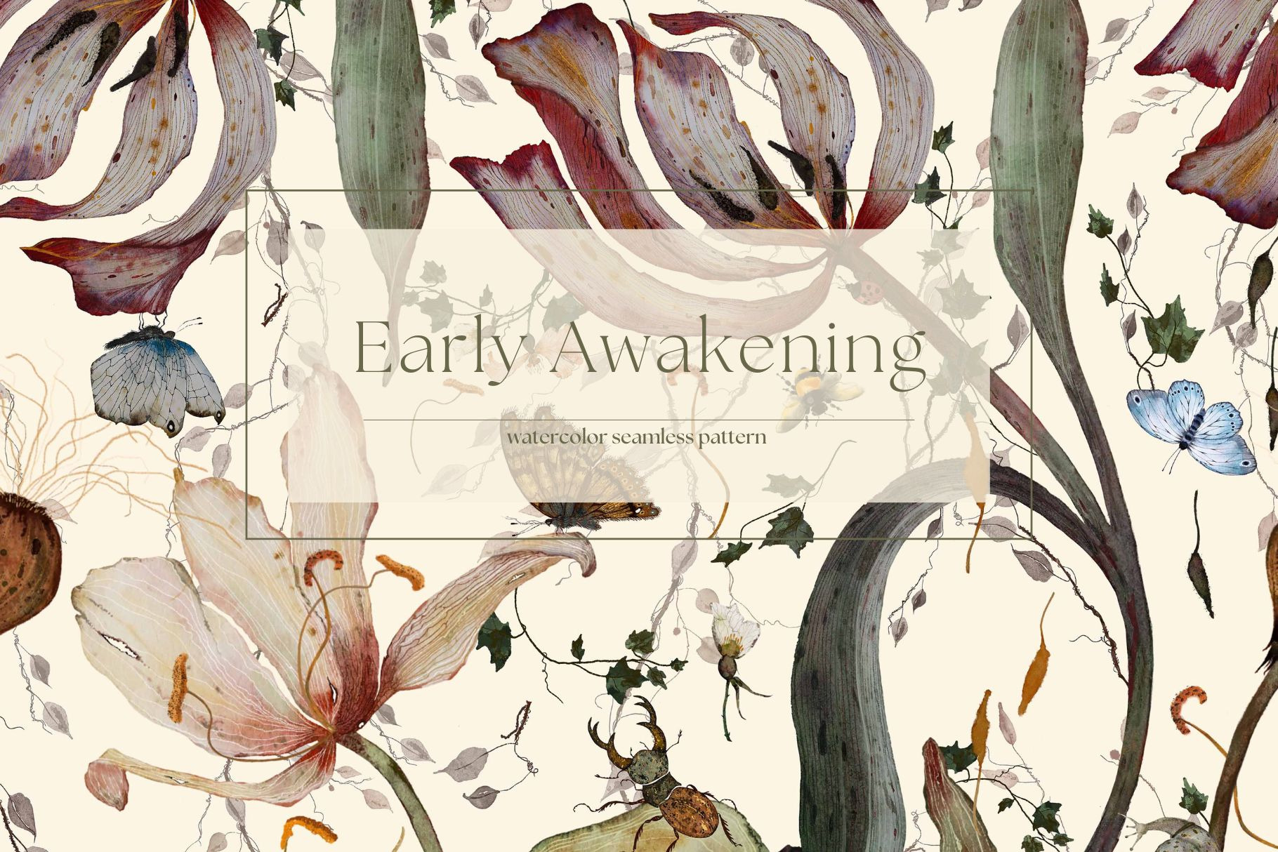 Early Awakening Seamless Pattern, a Pattern Graphic by MouseGrey