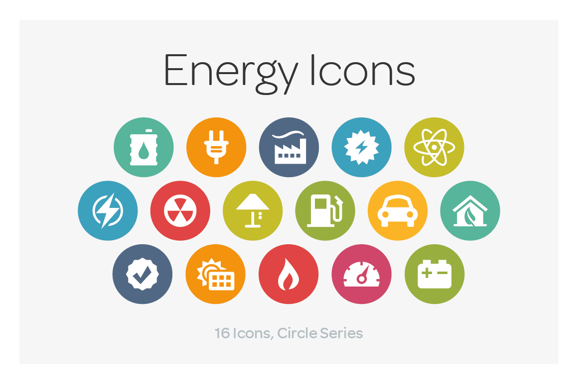 Circle Icons: Energy, an Icon by Scott Dunlap | Creative Market