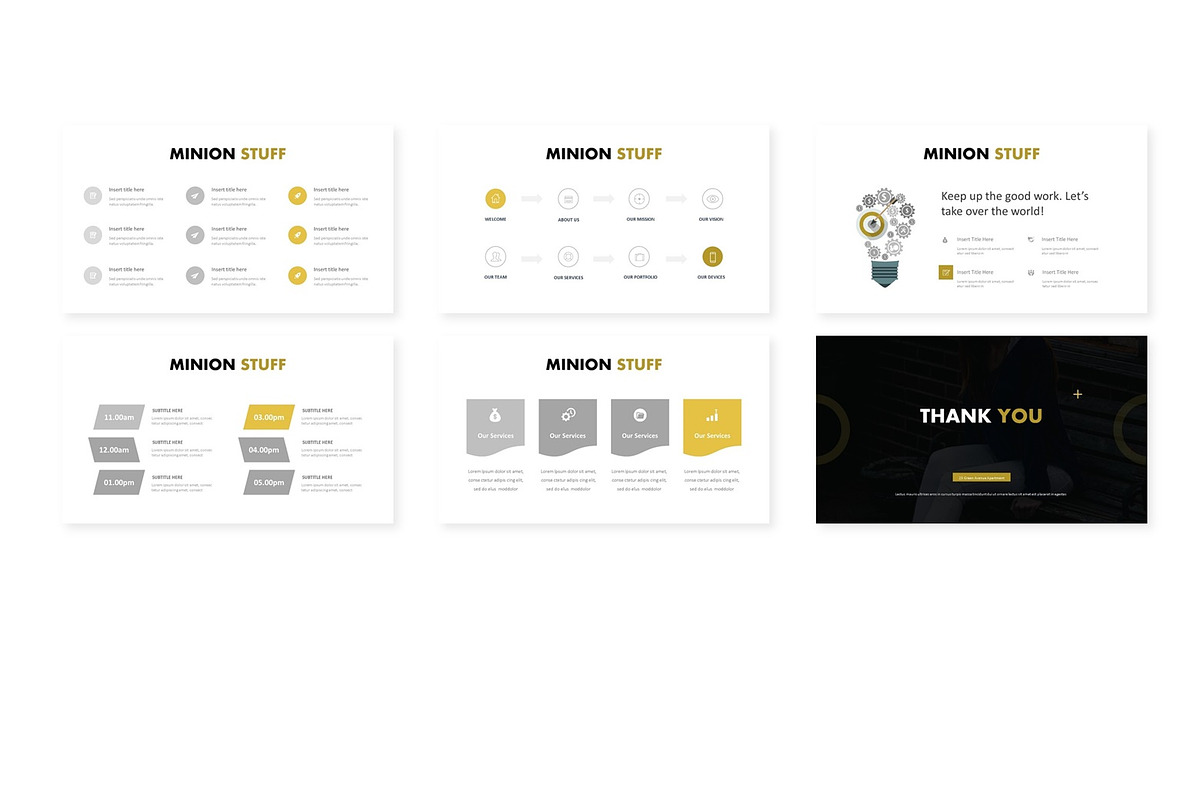 Minion - Powerpoint Template, a Presentation Template by AQR Studio