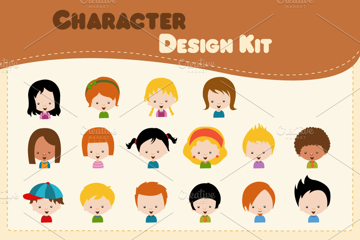 Character Design Kit, a Person Illustration by pinipin