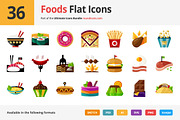 36 Foods Flat Icons, an Icon by Vectopus.com