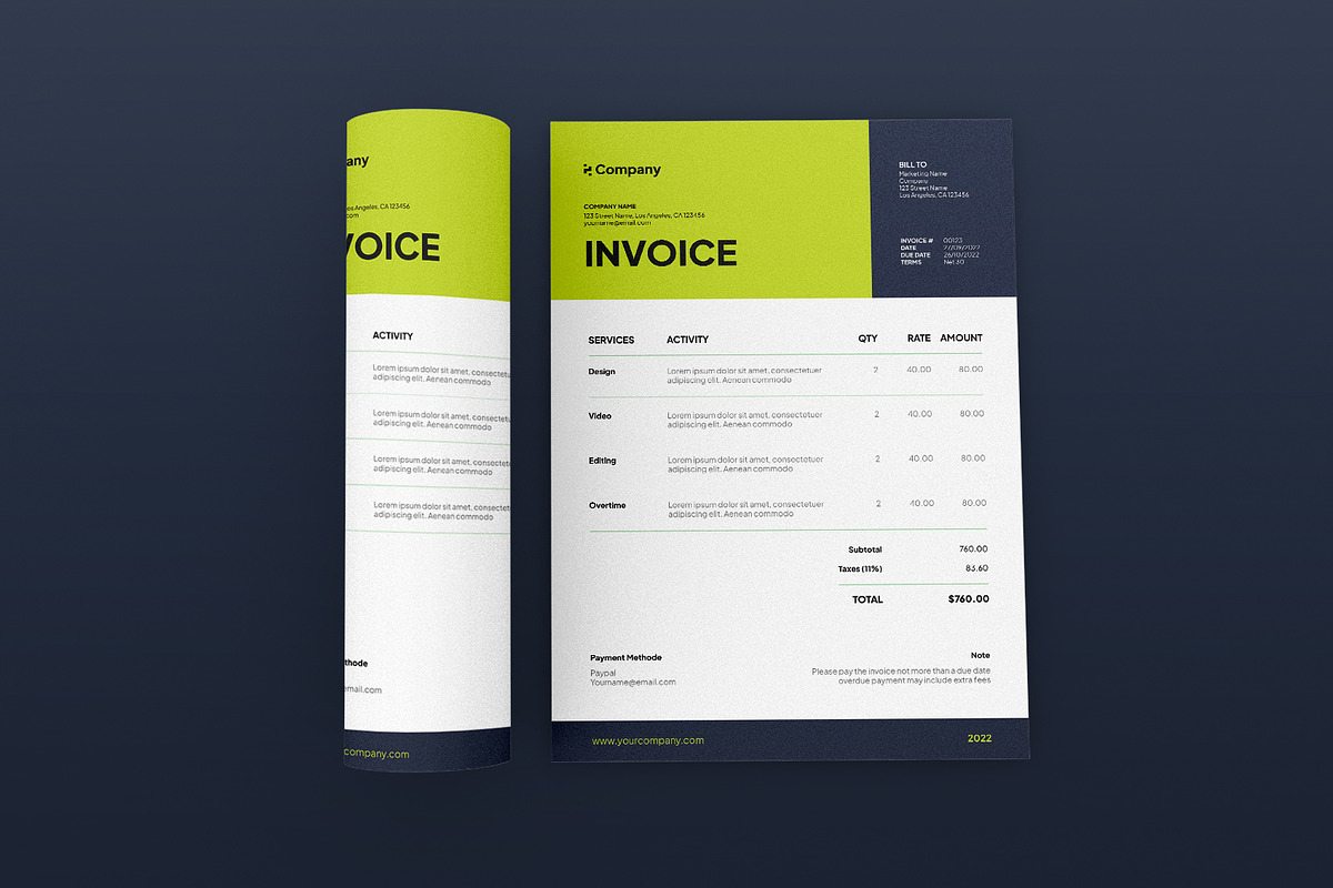 Invoice Template, a Stationery Template by Neermana