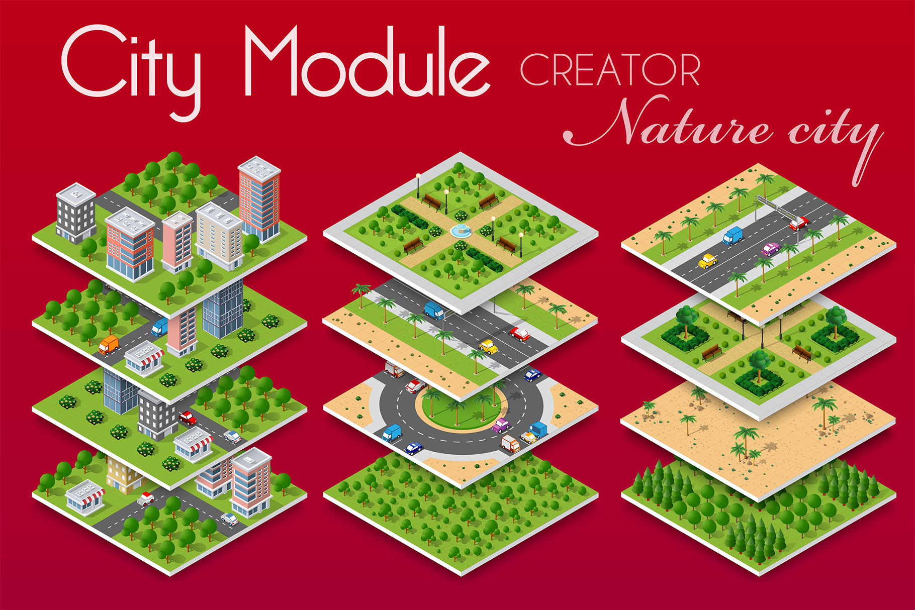 City module creator Nature City, an Object Illustration by AlexZeL