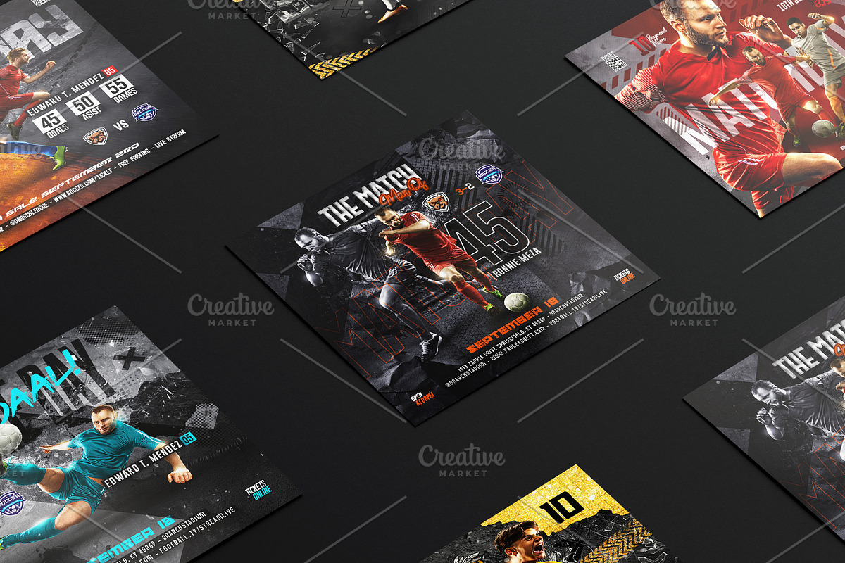 5 Soccer Flyer Template, a Flyer Template by OnurDemircan