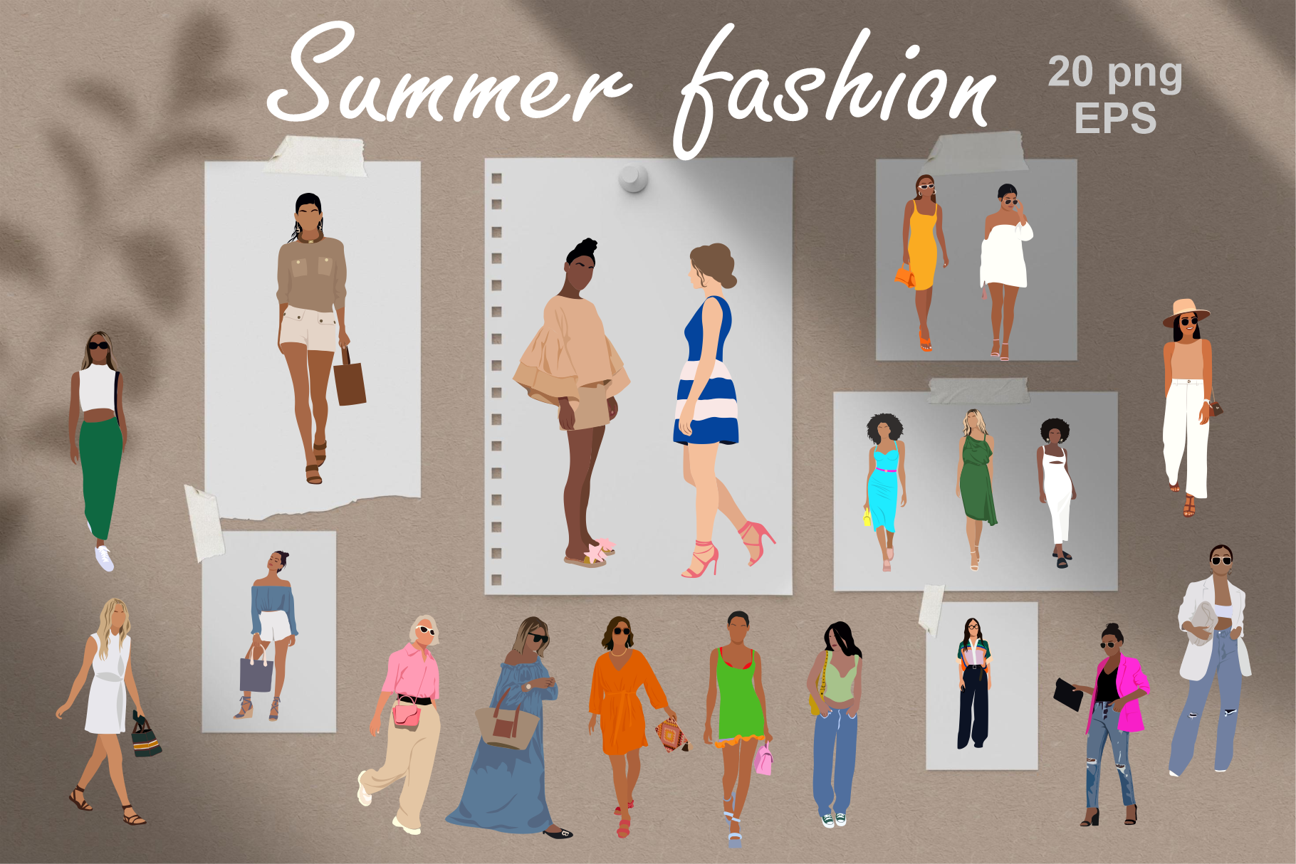 Summer fashion vector collection, a Person Illustration by Creative Juice