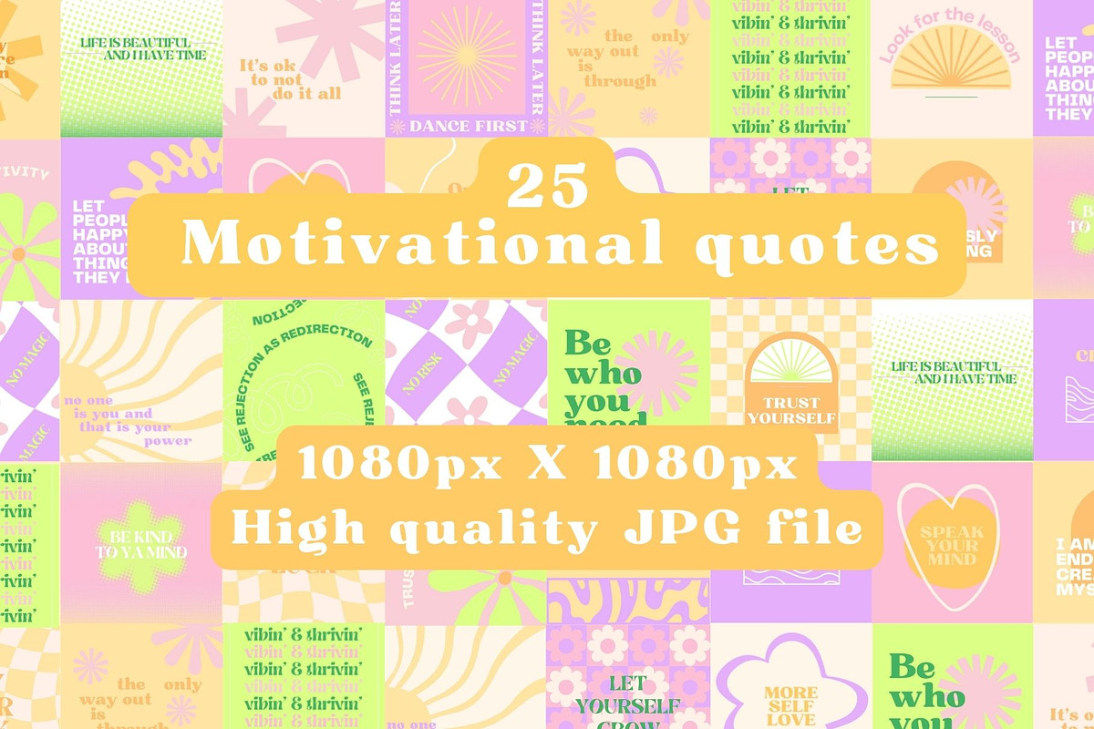 Funky Motivational Quotes Templates, a Social Media Template by Hell ...
