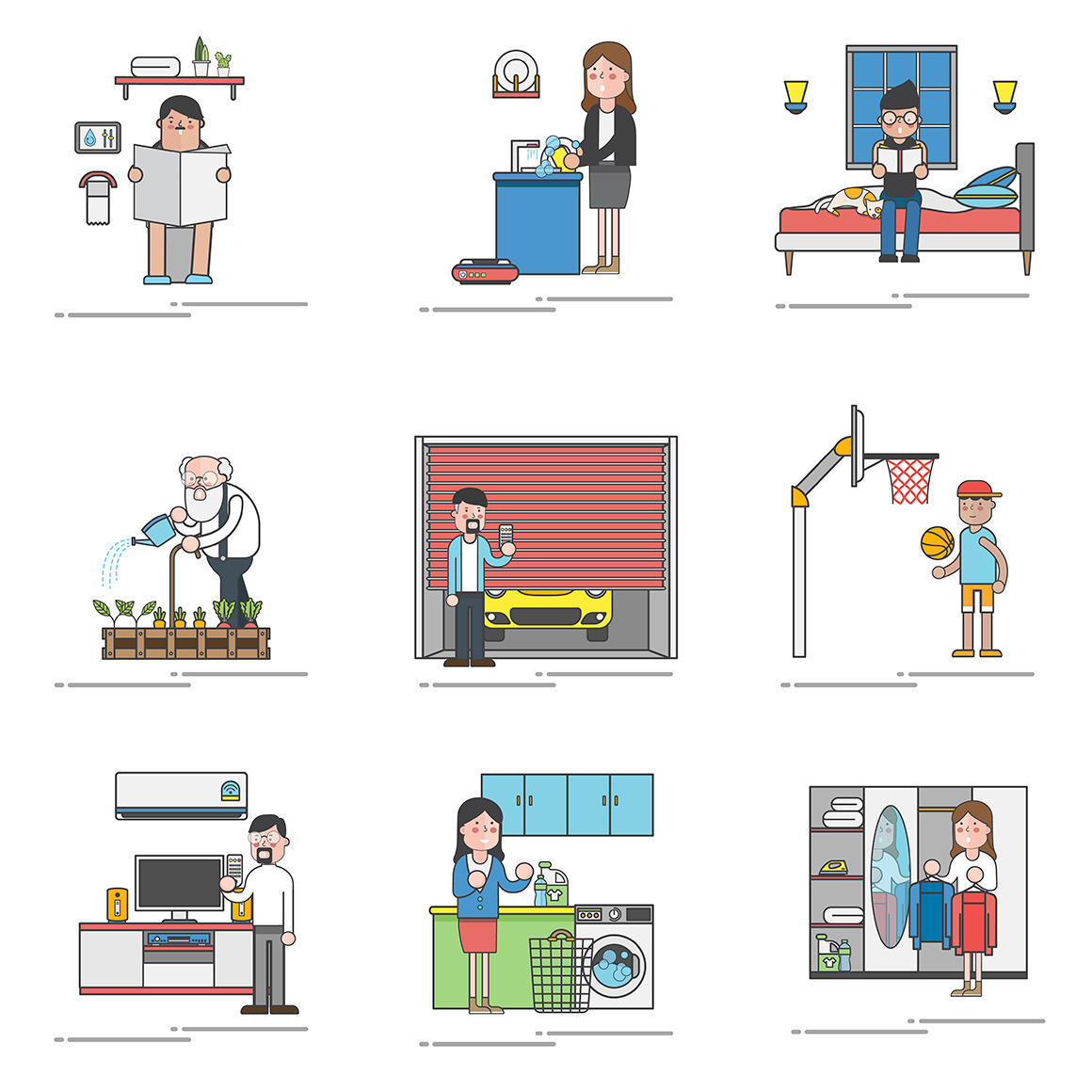 Illustration of living and lifestyle, an Illustration by rawpixel