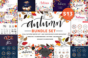Fall / Autumn Big Bundle Set, a Decorative Illustration by MooBeer