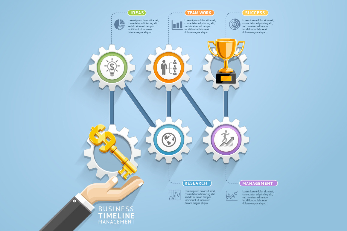 Business Key Infographics Template., a Technology Illustration by ...