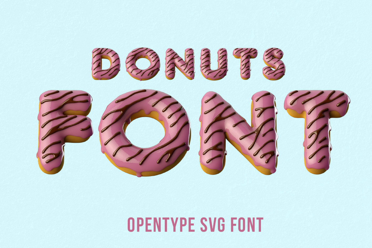 Donuts Font, a Font by Handmadefont