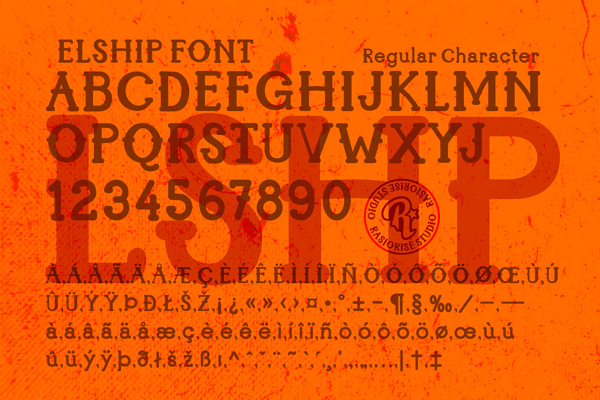 Elship a Western Slab Serif Font, a Handwritten Font by Rasiorise Studio