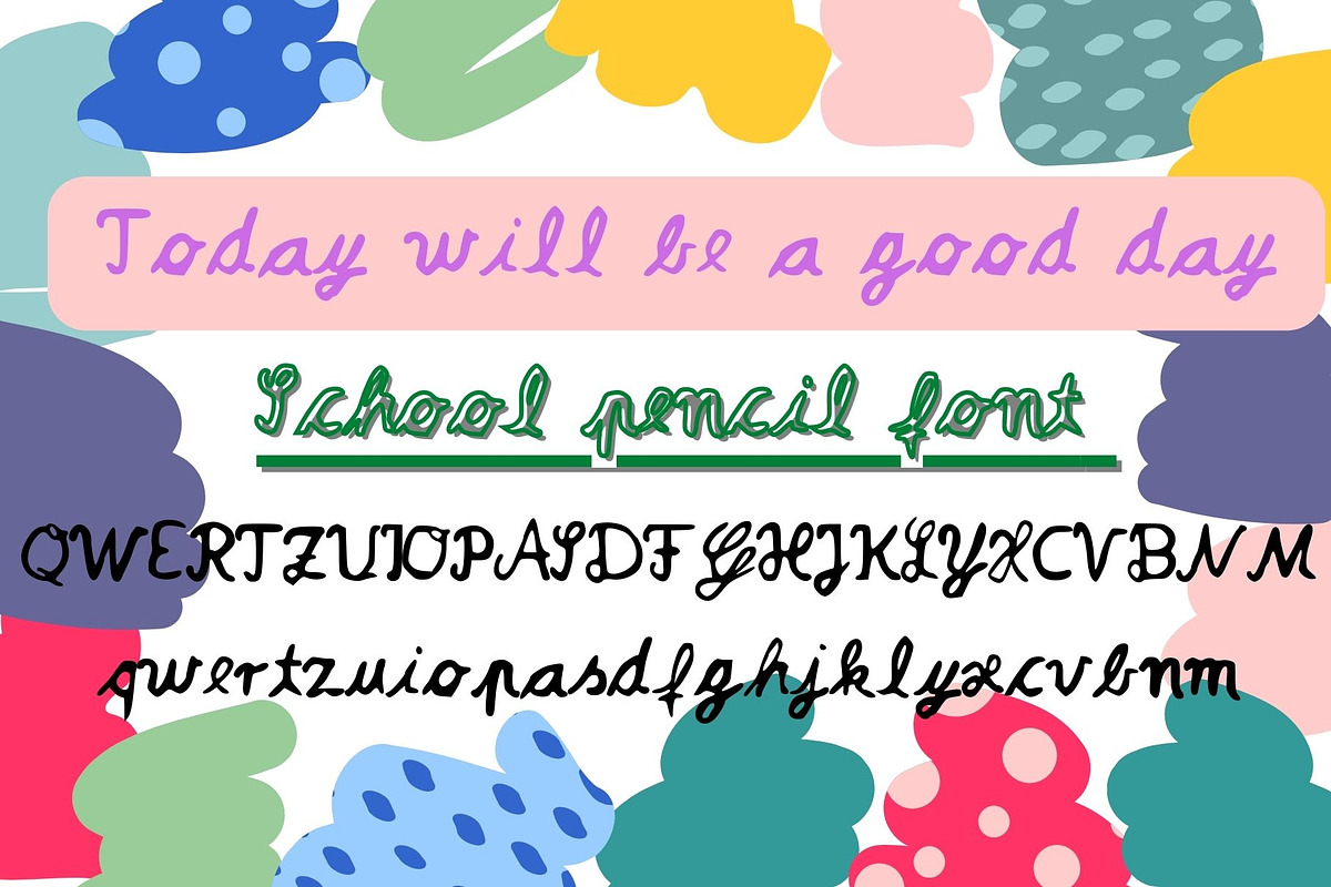 Handwritten school script font, a Font by design by makra | Creative Market