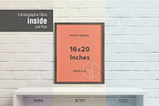 16x20 Inches Photo Frames Mockup, a Print Template by graphiccrew