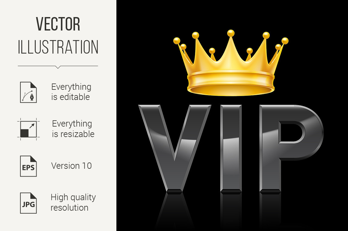 VIP Golden crown, a Background Graphic by DvargShop
